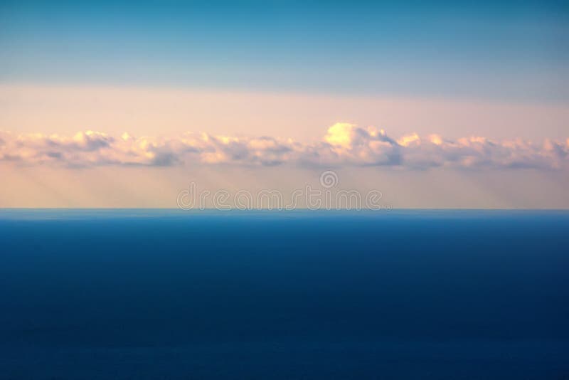 Beautiful Sky with Sun Rays through Clouds Stock Photo - Image of ...