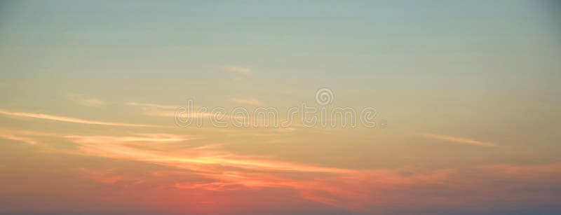 Beautiful Sky with Sun at Sunset. Banner Design Stock Photo - Image of ...