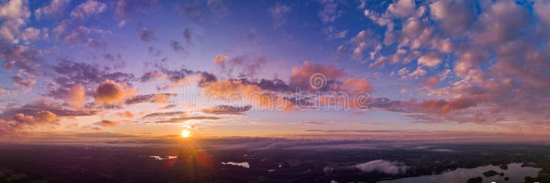 Beautiful Sky at Sunset. Drone Shooting Stock Photo - Image of outdoor ...