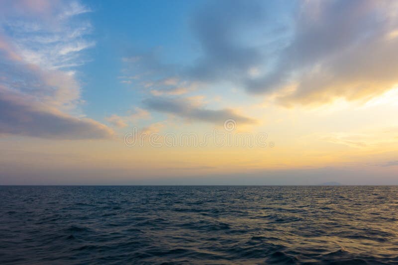Beautiful Sky Sunset on the Sea View Stock Photo - Image of horizon ...
