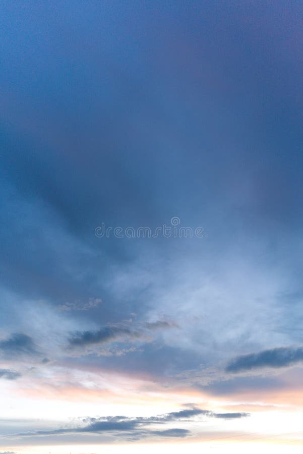 Beautiful Sky at Sunset. Vertical Snapshot Stock Image - Image of ...