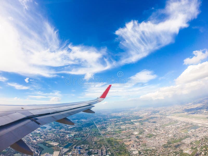 Beautiful Sky View from Airplane Stock Photo - Image of city, cloud ...