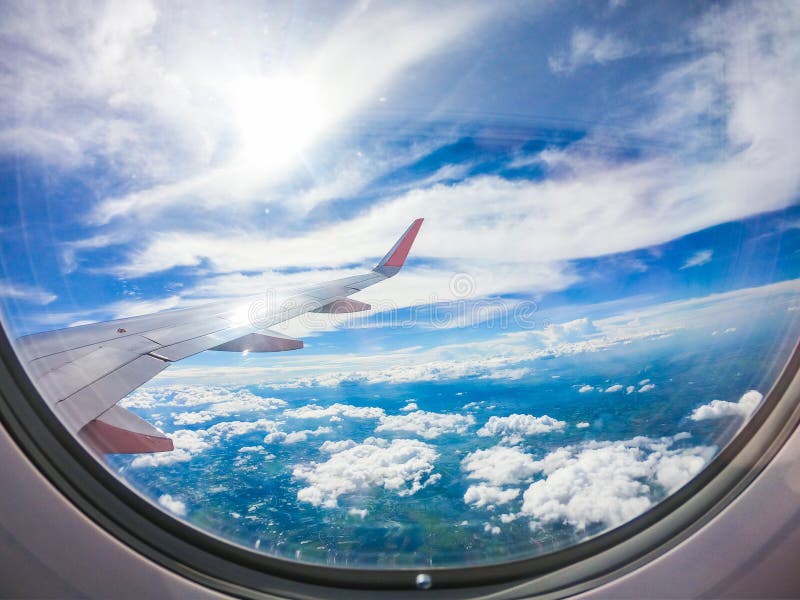 Beautiful Sky View from Airplane Stock Image - Image of high, airplane ...