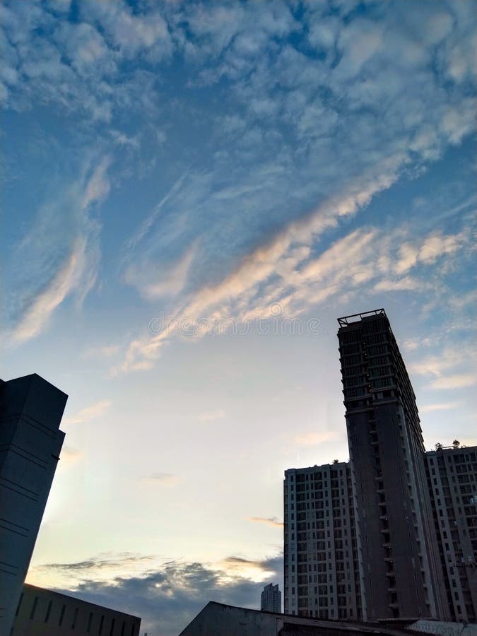 Beautiful Sky View Building in the Morning City Stock Image - Image of ...