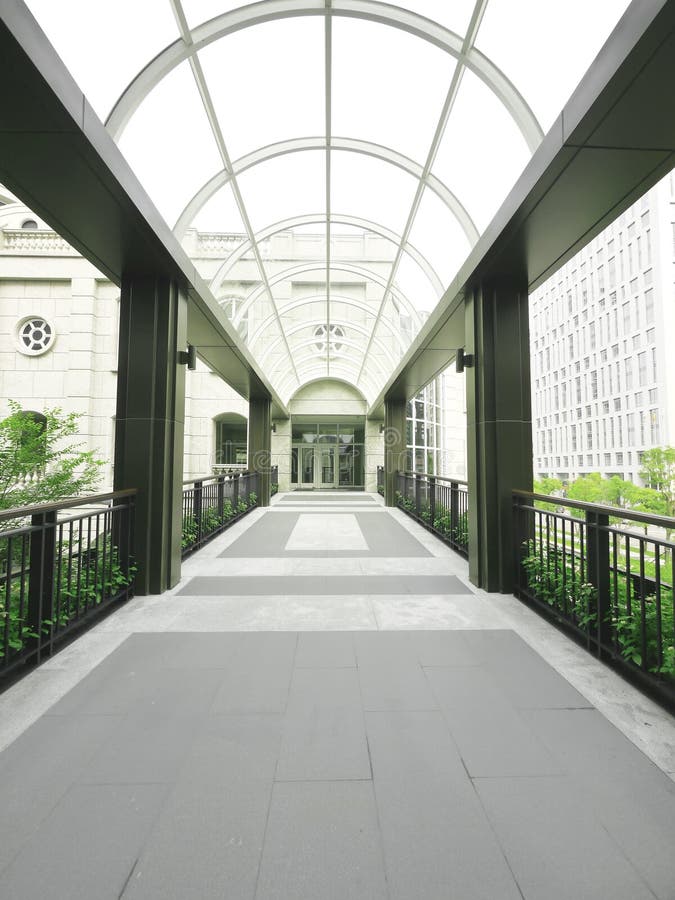 Beautiful skybridge stock image. Image of building, architectural ...