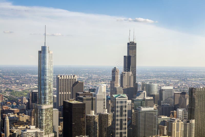 Beautiful Skyline of Chicago, Illinois. Stock Photo - Image of ...