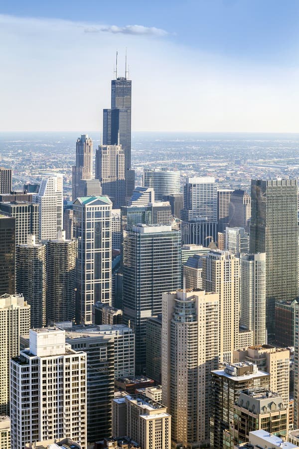 Beautiful Skyline of Chicago, Illinois. Stock Image - Image of ...