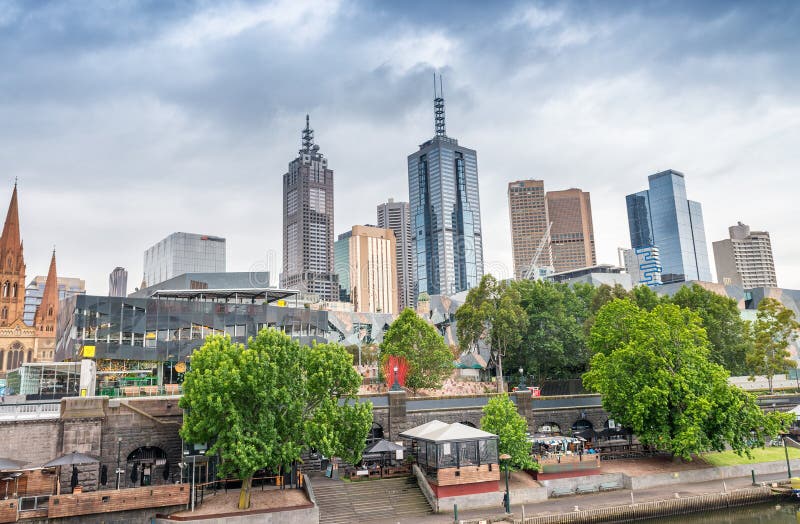 Beautiful Skyline of Melbourne CBD, Victoria - Australia Stock Image ...