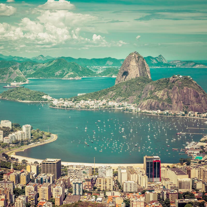 Beautiful Skyline View of Rio De Janeiro Stock Image - Image of ...