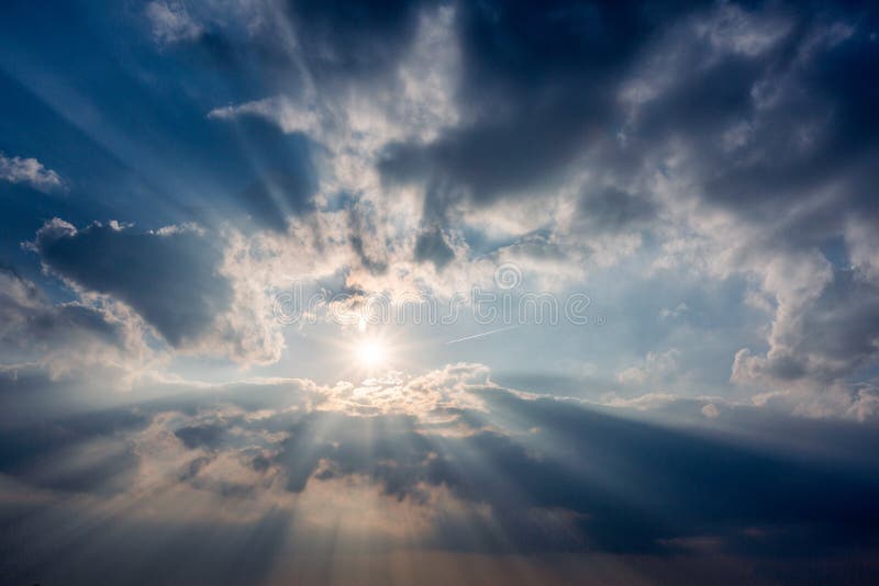 Beautiful Skyscape from Airplane Stock Photo - Image of heavenly ...