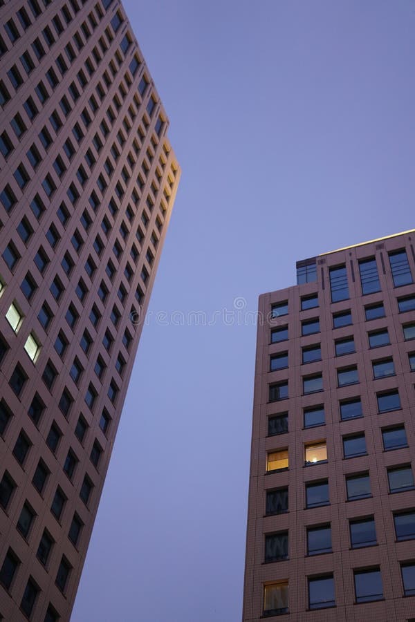 Beautiful Skyscraper with Blue Sky Stock Photo - Image of line ...