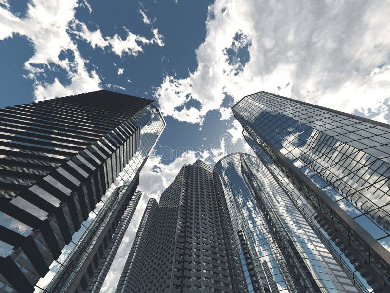 Beautiful Skyscrapers Against the Sky Stock Photo - Image of beautiful ...