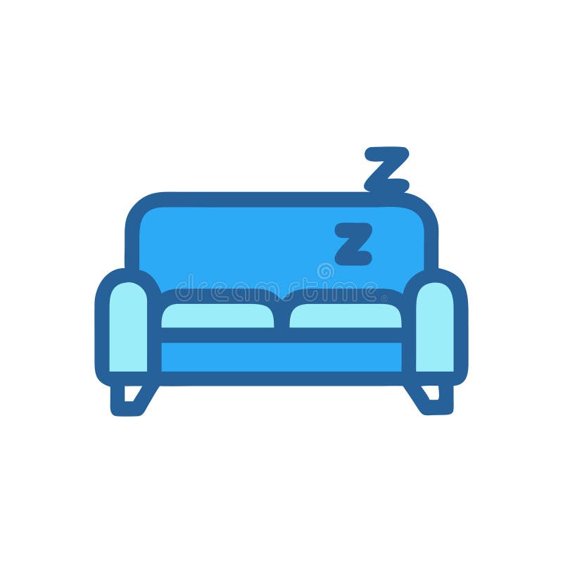 Beautiful Sleeper Sofa for Stylish Decor Stock Vector - Illustration of ...