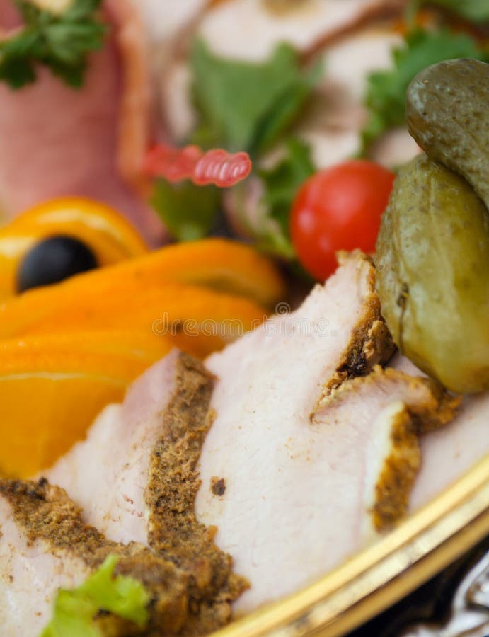 Beautiful Sliced Food Arrangement. Stock Image - Image of eating ...