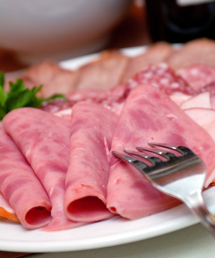 Beautiful Sliced Food Arrangement. Stock Image - Image of eating ...