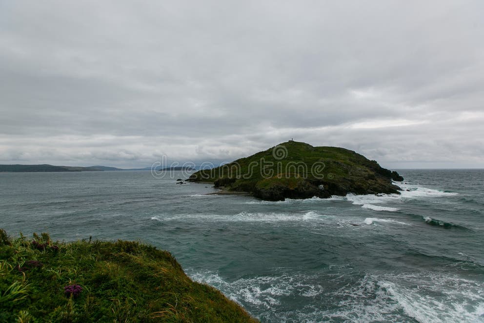 Beautiful Sloping Coast of the Island during a Severe Storm Stock Image ...