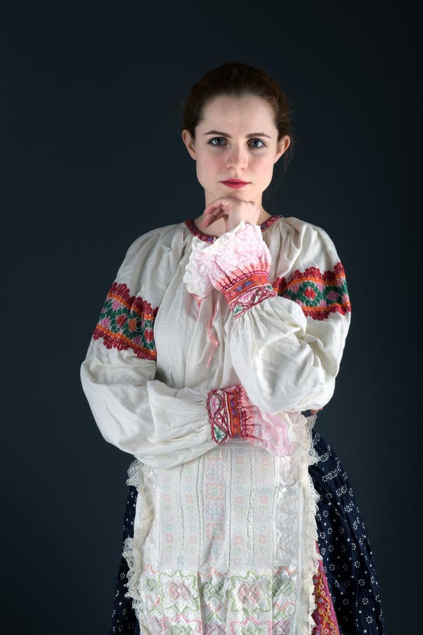 Beautiful slovak woman stock image. Image of festival - 142099103