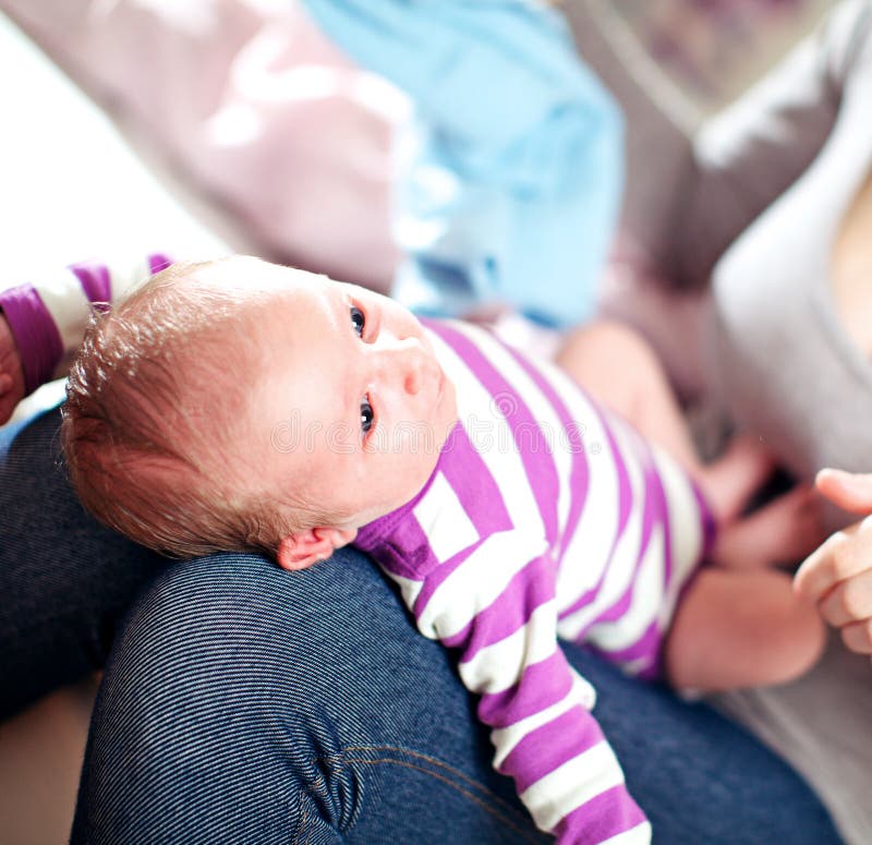 Beautiful Small Baby on Its Mothers Lap Stock Image - Image of nurture ...
