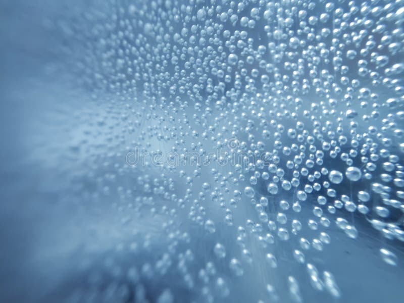 Beautiful Small Blue Bubbles in the Bottle Stock Photo - Image of ...