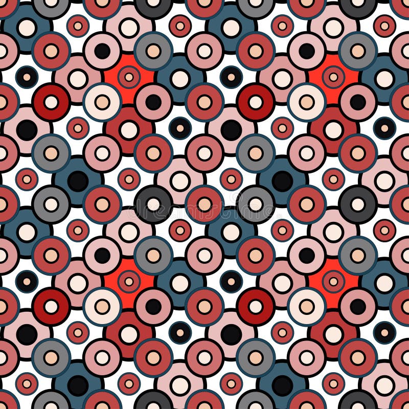 Beautiful Small Circles in Retro Style Seamless Pattern Stock Vector ...