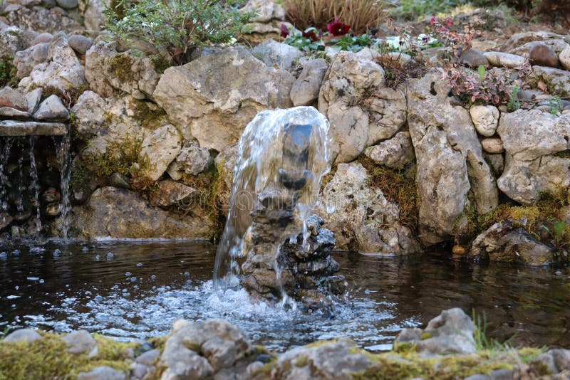 Beautiful Small Decorative Fountain Stock Image - Image of house ...