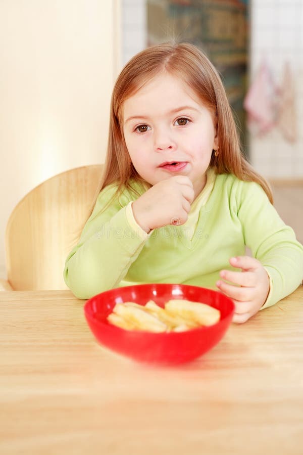 Beautiful Small Girl Eating Stock Photo - Image of tasty, sweet: 1910528