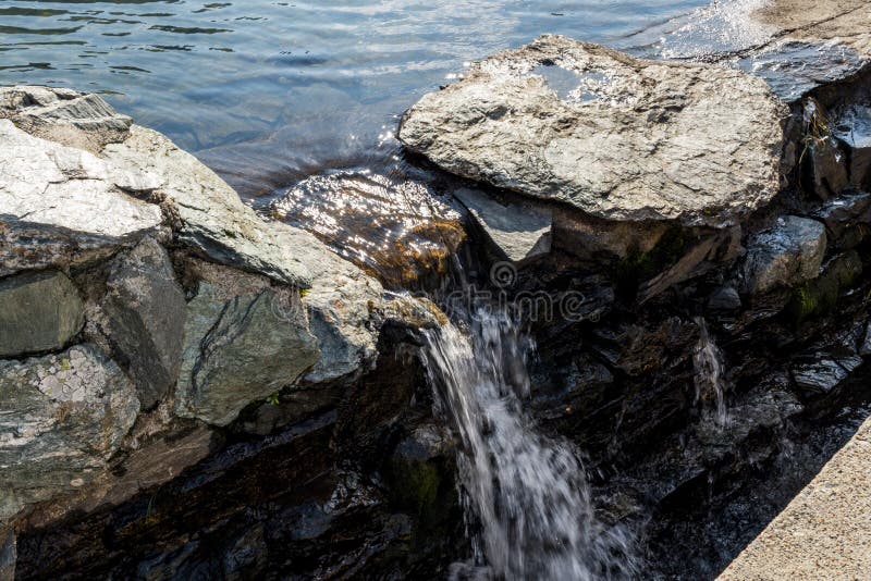 Beautiful Small Mountain Waterfall on a Sunny Day in the Wilderness ...