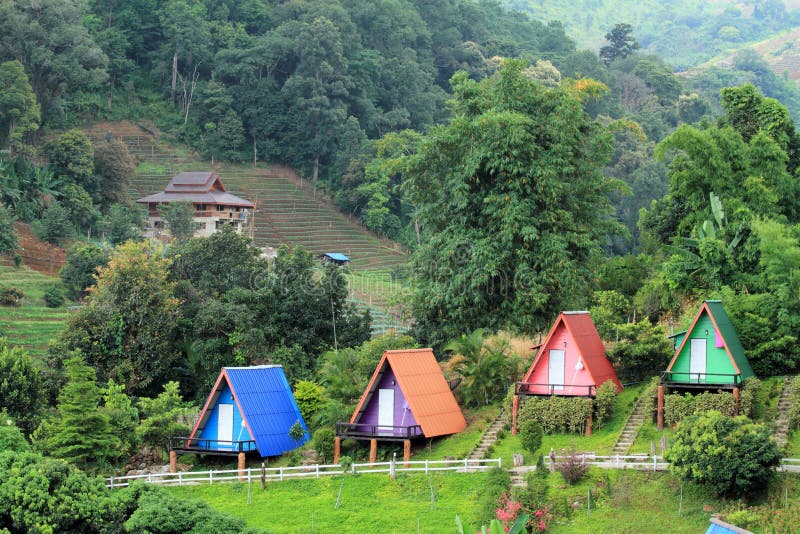 Beautiful Small Resort Situated on a Hill Stock Image - Image of color ...