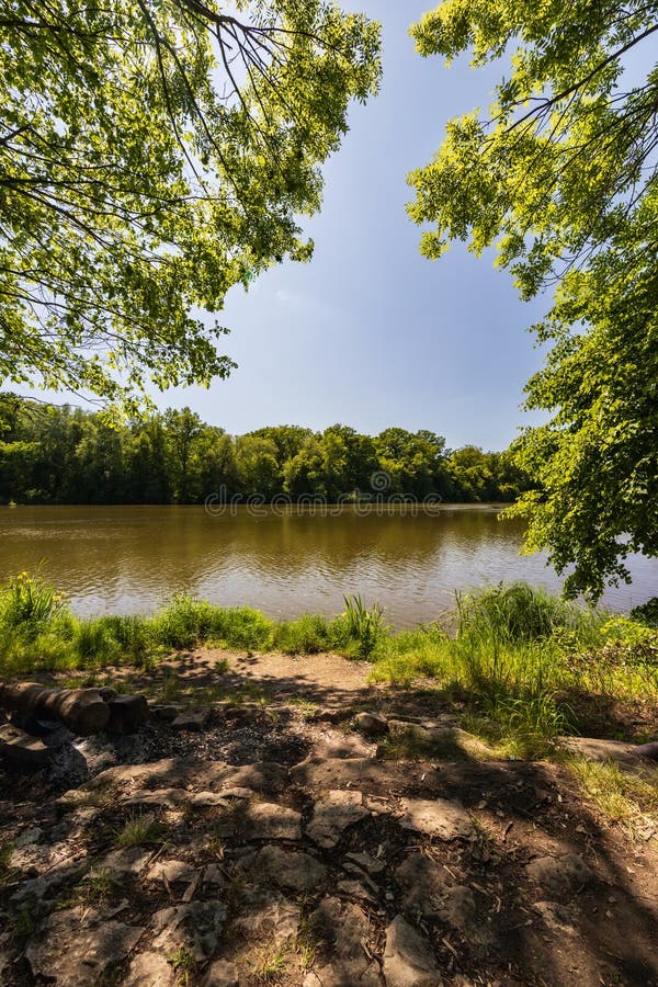 Beautiful Small Waterfall Full of Small and Big Rocks and Stones with ...