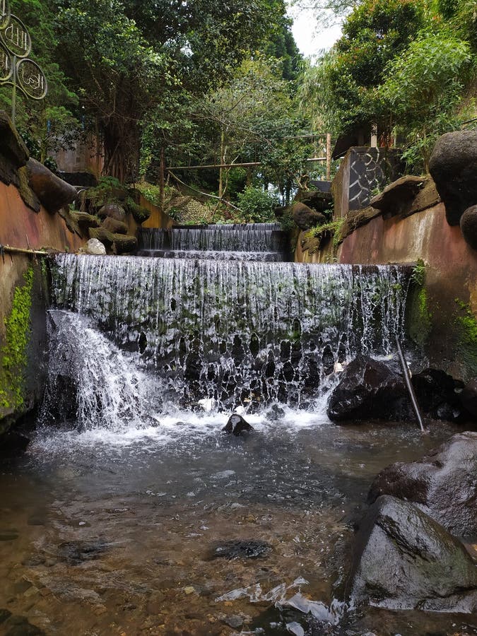 Beautiful Small Waterfall Indonesia Bogor Stock Image - Image of ...