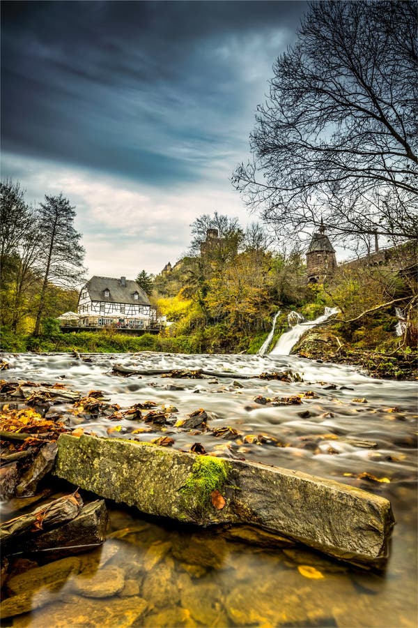 Beautiful Small Waterfall at an Old Mill Stock Photo - Image of natural ...