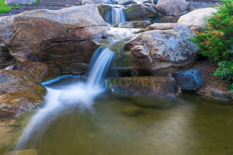 Beautiful small waterfall stock photo. Image of beautiful - 42539016