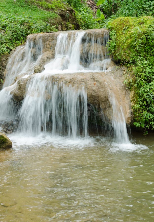 Beautiful Small Waterfall in Thailand Stock Image - Image of landscape ...