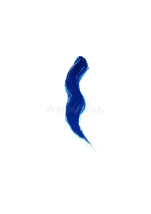 A Beautiful Smear of Blue Paint on a White Background Stock Photo ...