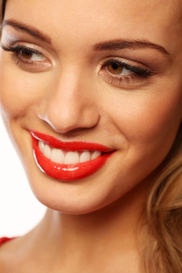 Beautiful Smile with Beautiful Teeth Stock Image - Image of luscious ...