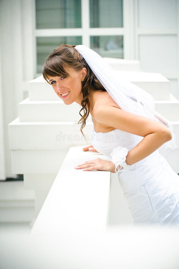 Beautiful Smile Bride with a Veil Stock Image - Image of pretty, people ...