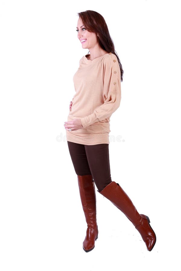 Beautiful Smile Girl Pose Standing Stock Photo - Image of beautiful ...