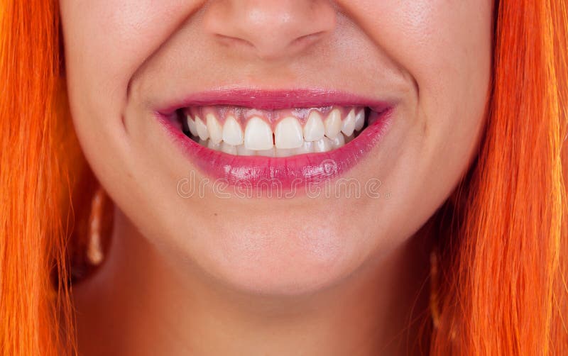 Beautiful Smile of a Redhead Woman Stock Image - Image of face ...