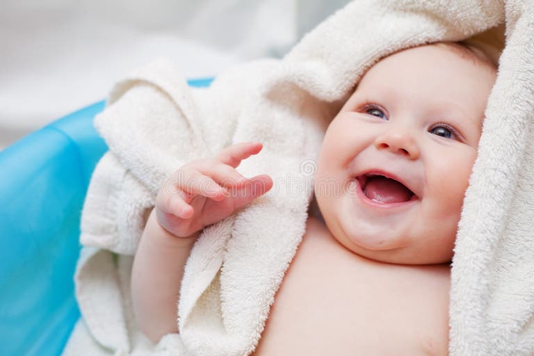 A beautiful smiling baby stock image. Image of cute, emotion - 14720735