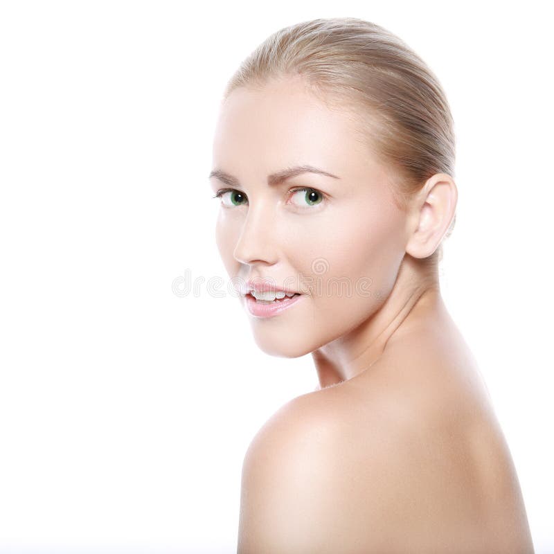 Beautiful Smiling Blonde Woman Stock Photo - Image of fashion, hair ...