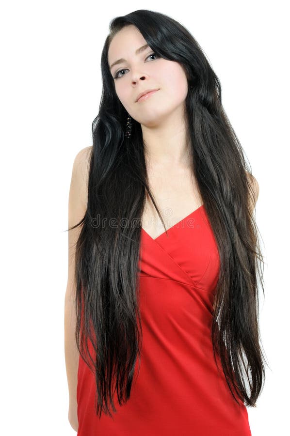 Beautiful Woman with Very Long Hair. Stock Image - Image of long ...