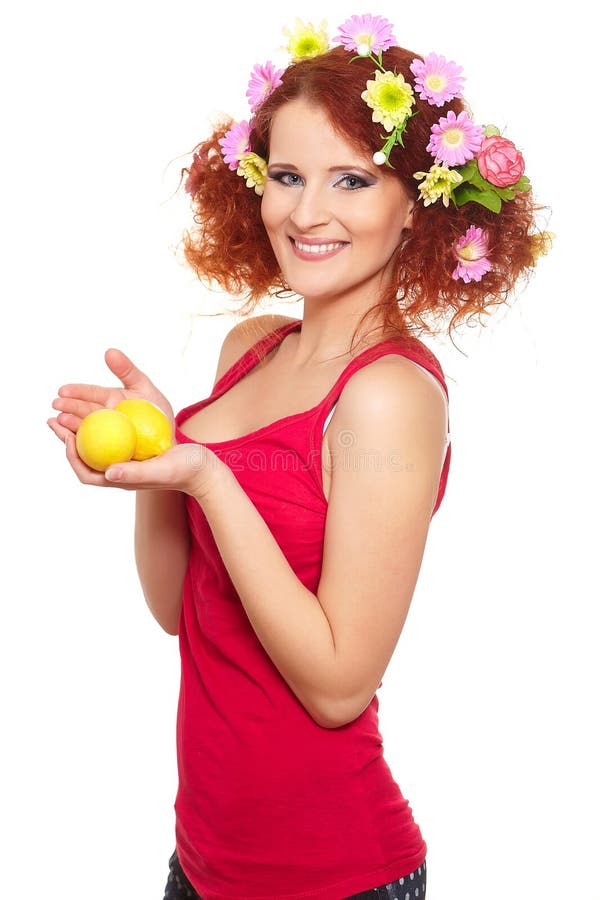 Bautiful Smiling Redhead Ginger Woman Stock Photo - Image of modern ...