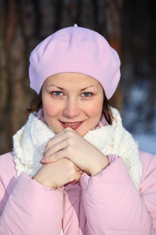 Beautiful smiling gir stock image. Image of winter, cold - 6577981