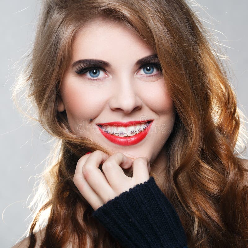 Beautiful Smiling Girl With Braces Stock Images Image 31026874