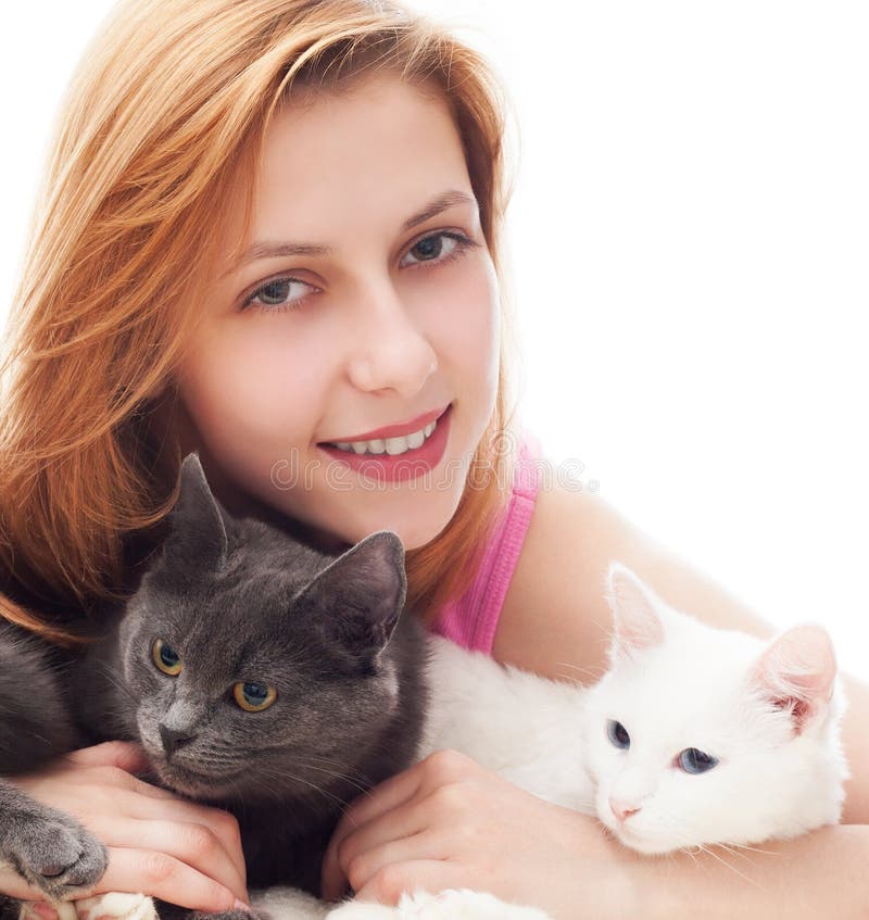 Beautiful smiling girl stock image. Image of pets, young - 42302687