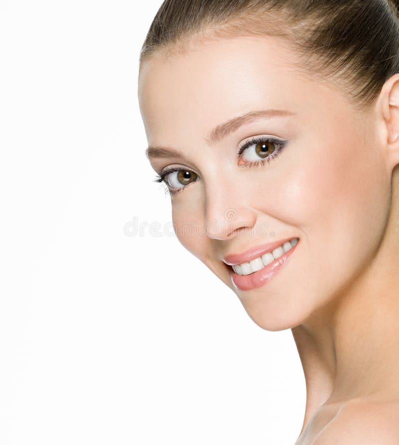 Beauty Face of an Young Woman with Clean Skin Stock Image - Image of ...