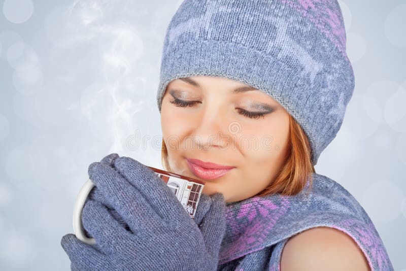 Blowing snow stock photo. Image of elle, human, feminine - 16999690