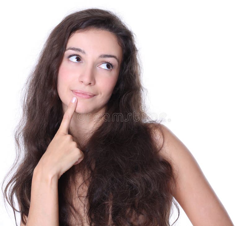 Beautiful Smiling Woman Isolated Stock Photo - Image of person, young ...