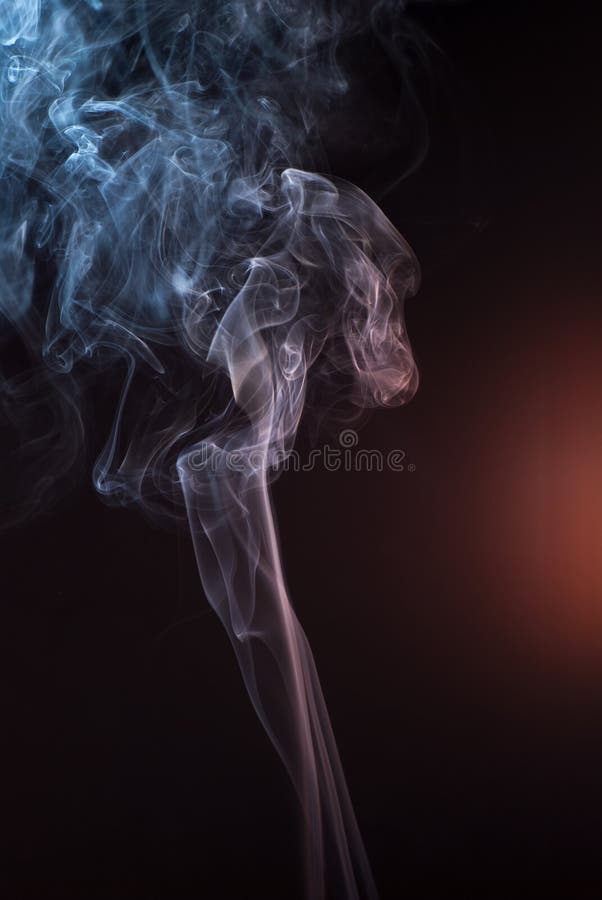 Beautiful Smoke on the Black Background - Macro Photo Stock Photo ...