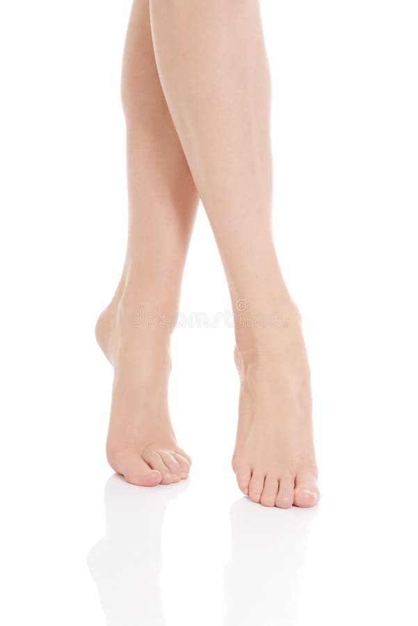 Beautiful Smooth, Shaved Legs and Feet. Stock Image - Image of pedicure ...